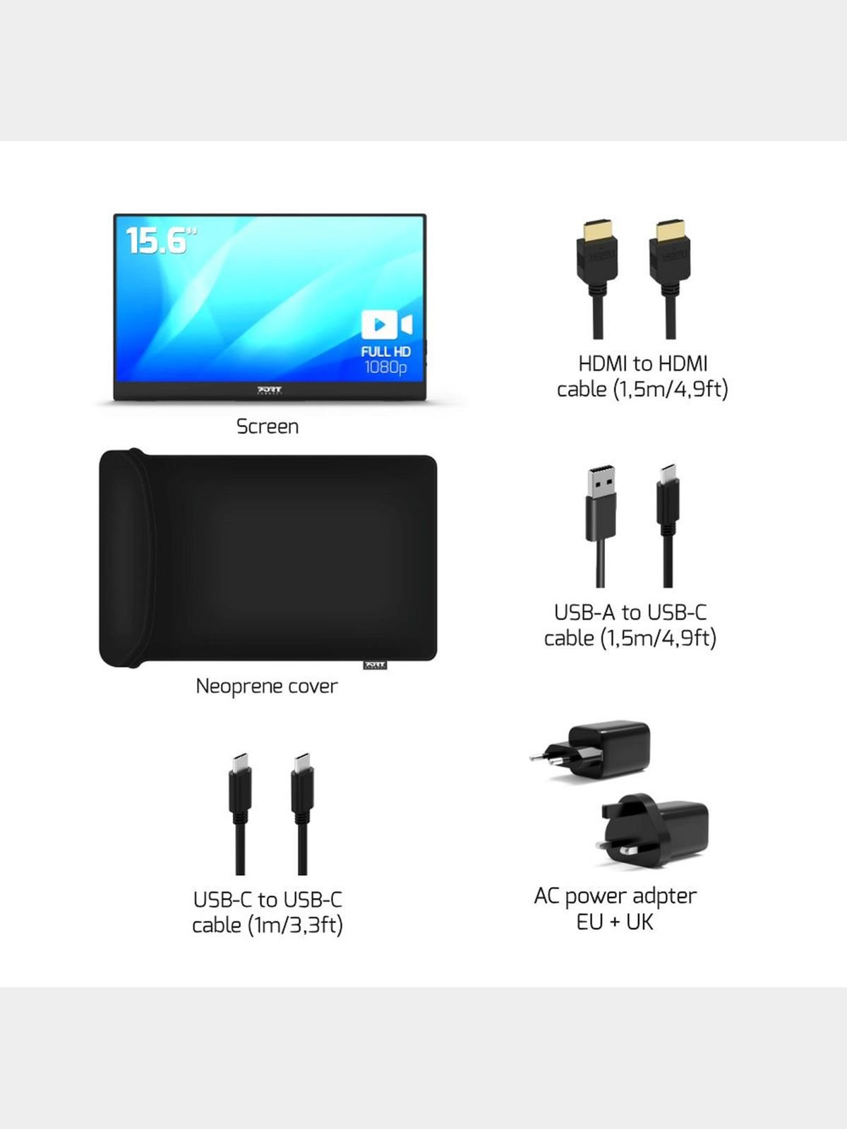 Port Portable Monitor 15.6″ FHD – Non Touch | Bash