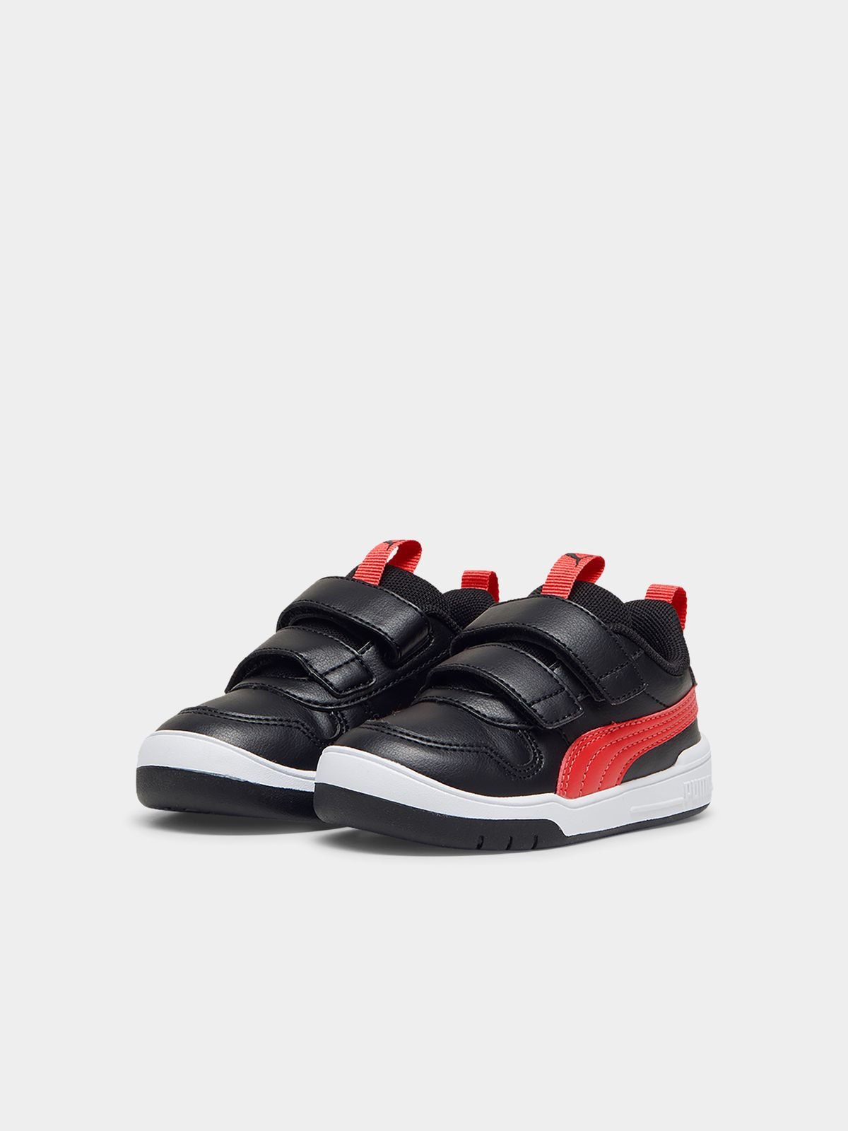 Junior Infant Puma Multiflex Black/Red/White Sneakers - Bash.com
