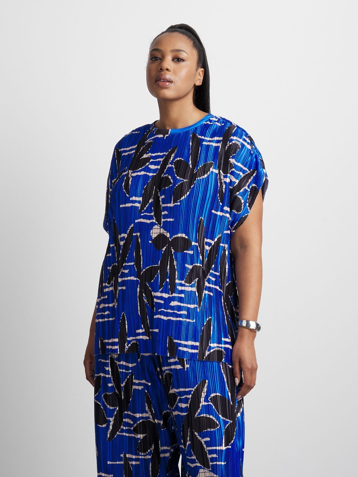 Women's Canvas Co-ord Plisse Tee | Bash