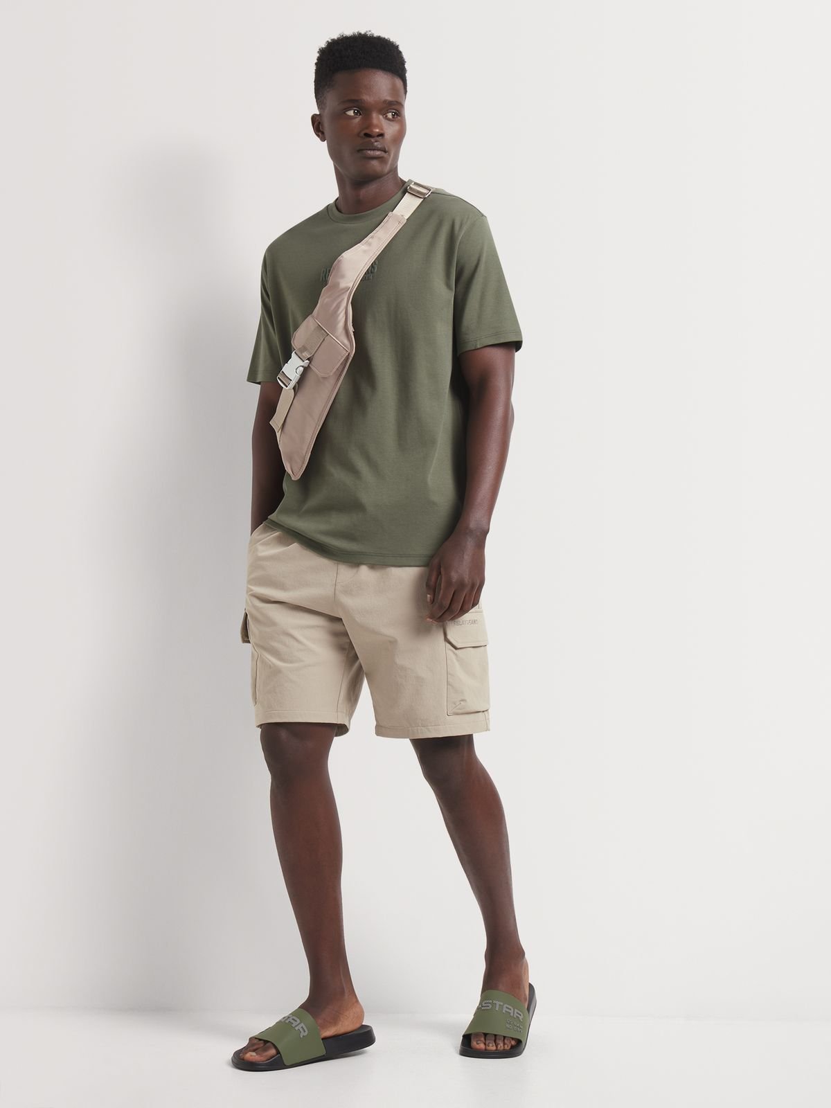 Relay Jeans Men's Stone Nylon Cargo Shorts - Bash.com