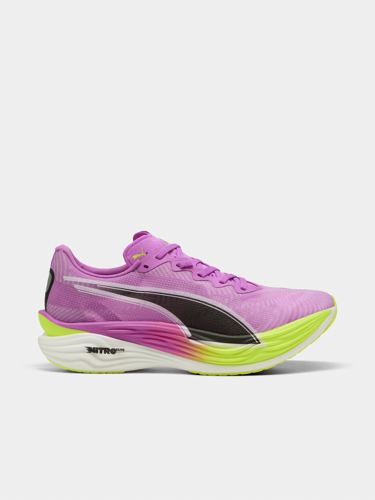 Puma Mens Deviate Nitro Elite 3 Fire Purple/Yellow Running Shoes | Bash