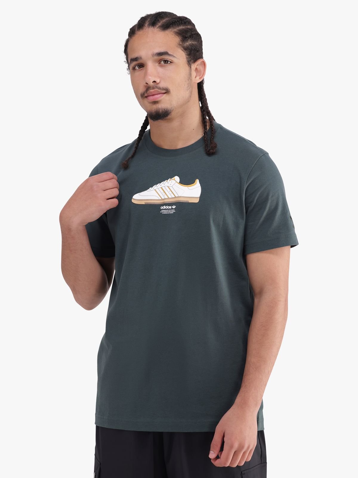 adidas Originals Men's Green T-Shirt - Bash.com