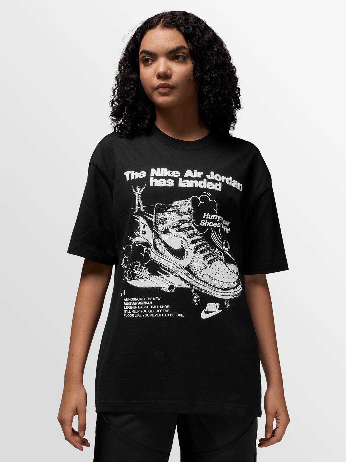 Jordan Women's Black Oversized T-Shirt | Bash
