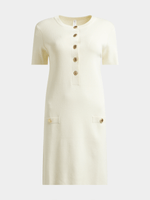 Button Knit Shift Dress | Bash