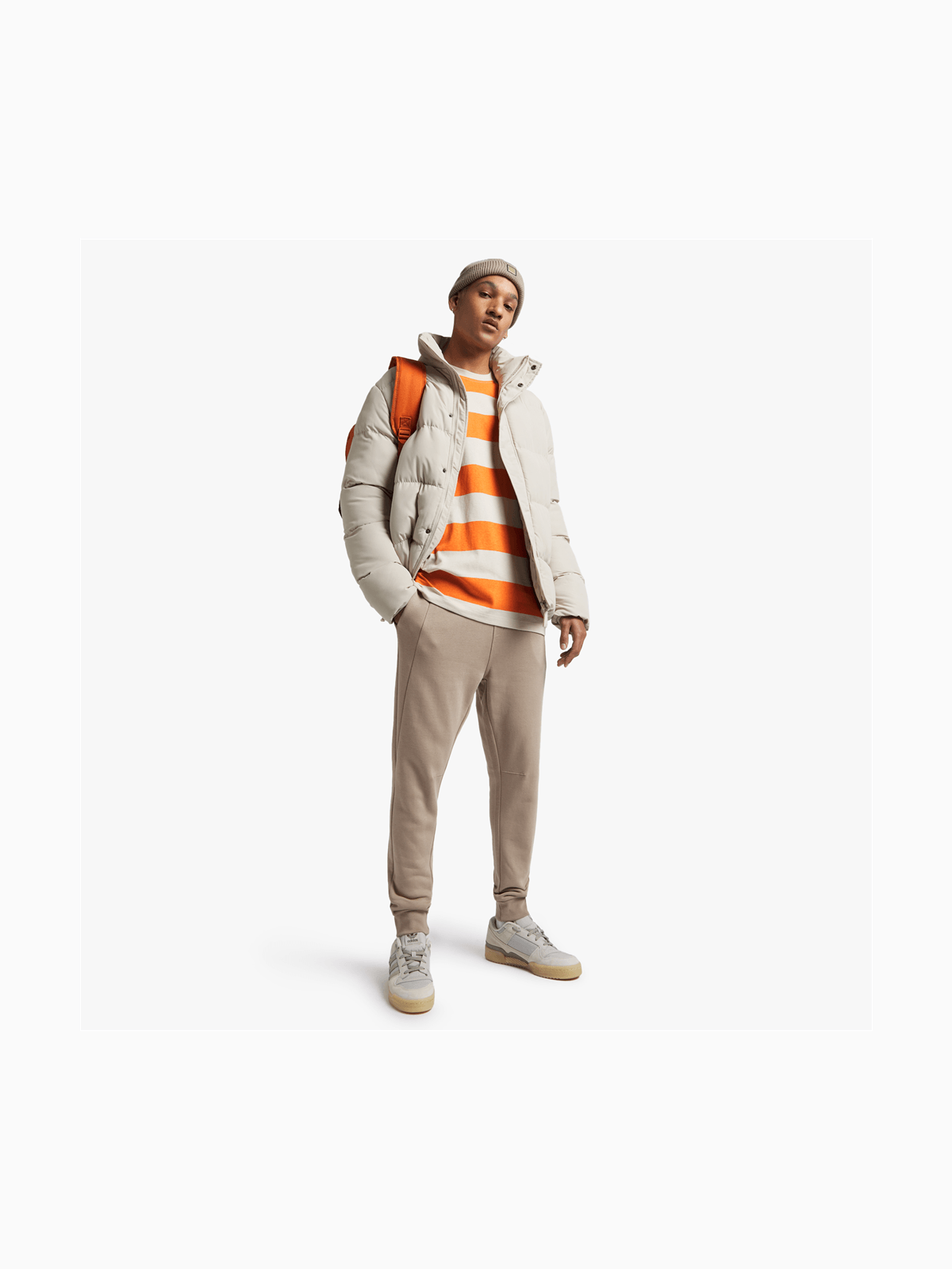 The FIX Men's Orange Block Stripe Top | Bash