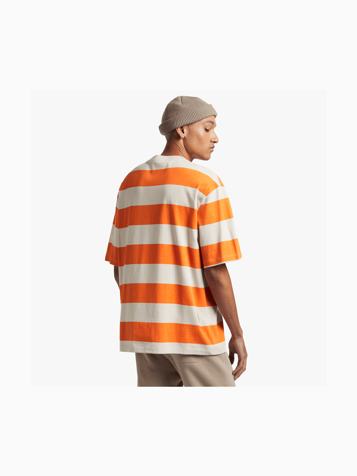 The FIX Men's Orange Block Stripe Top | Bash