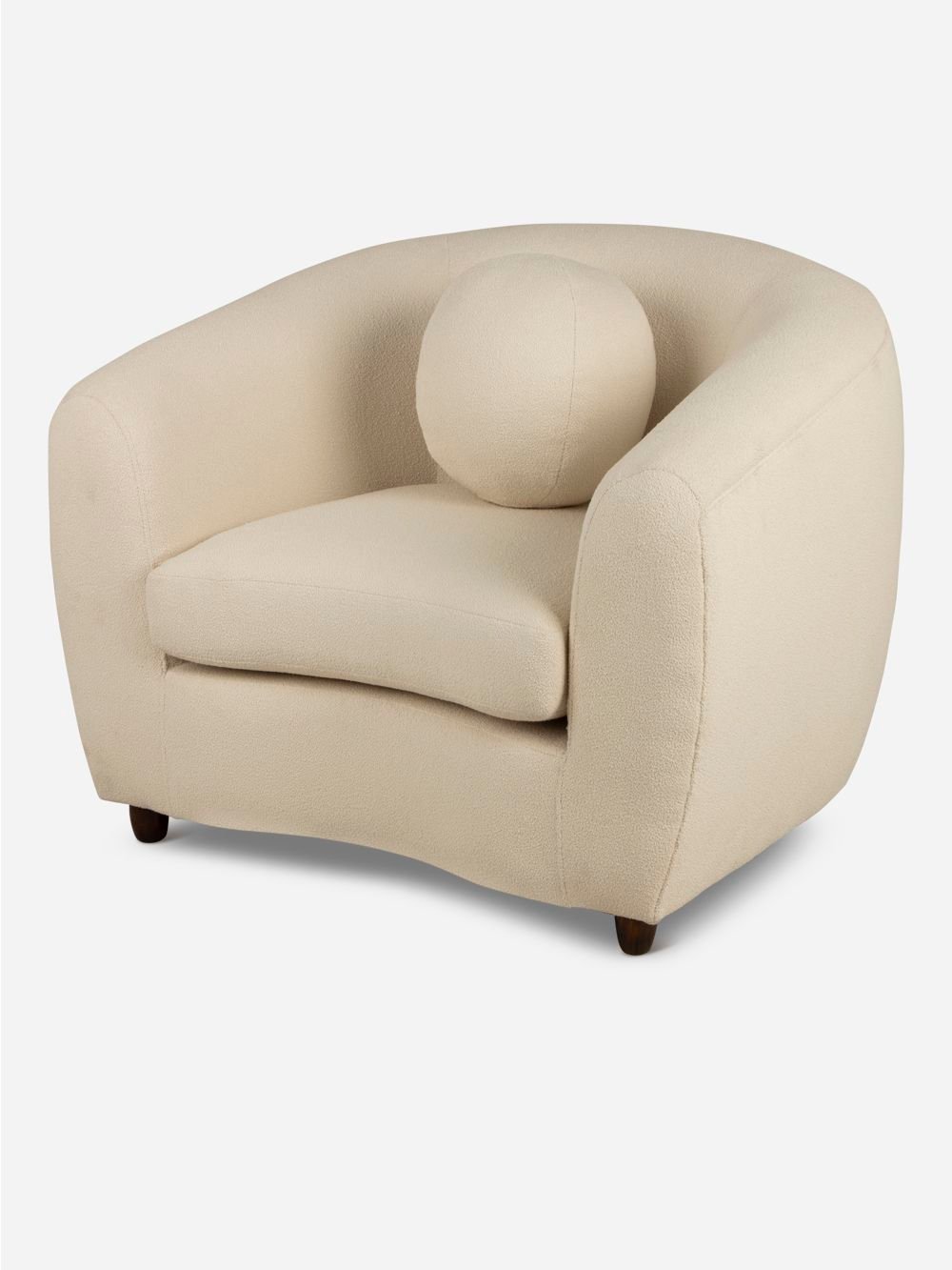 Ellis 1 Seater Couch LuxGuard Boucle Snowdown Nougat | Bash