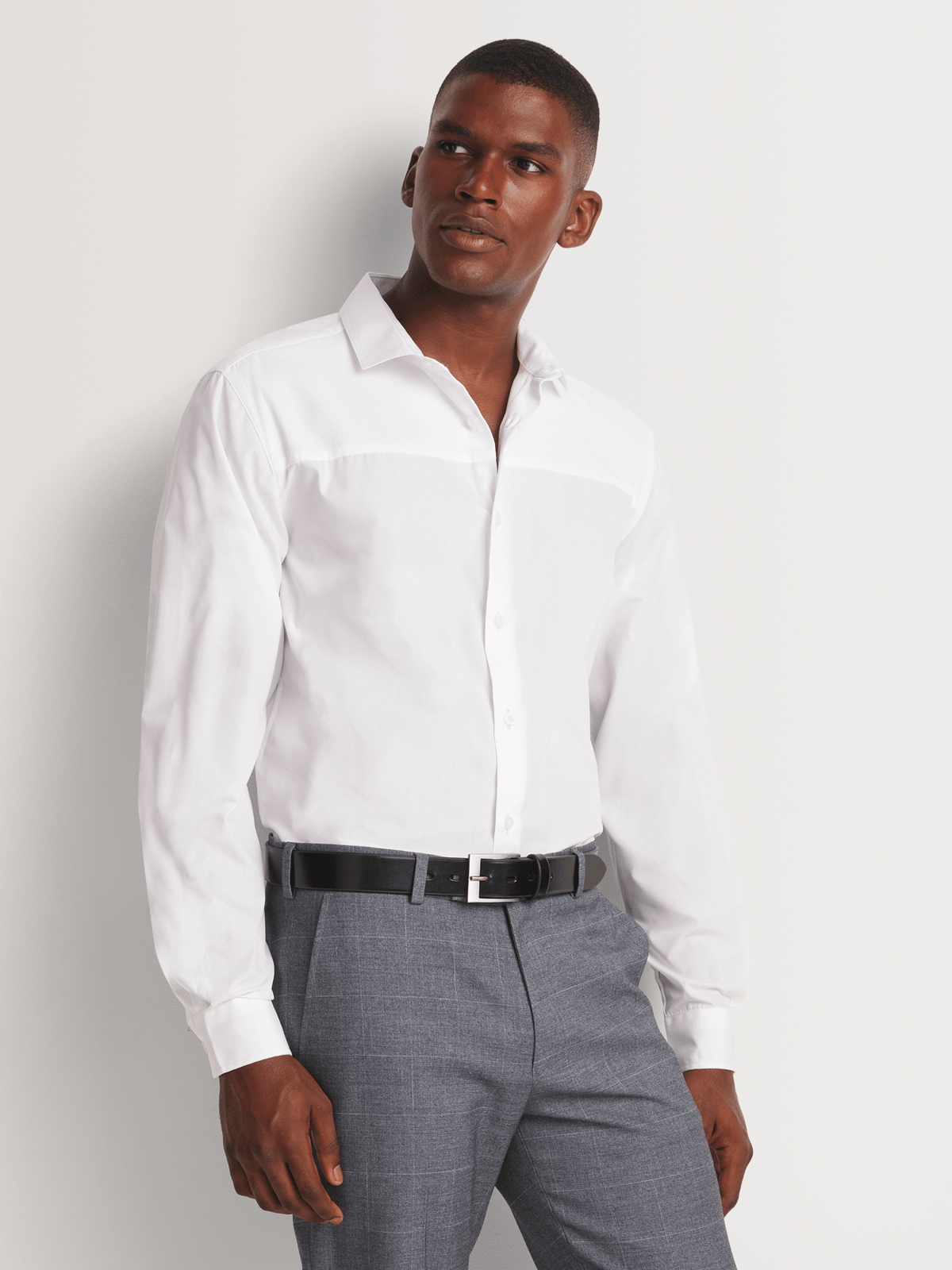 Men's Markham Clean Mesh Insert White Shirt | Bash