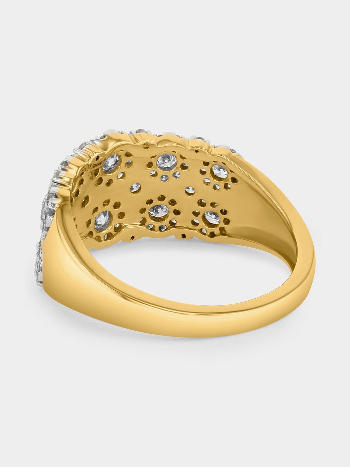Yellow Gold 1.00ct Diamond Cascade Ring | Bash