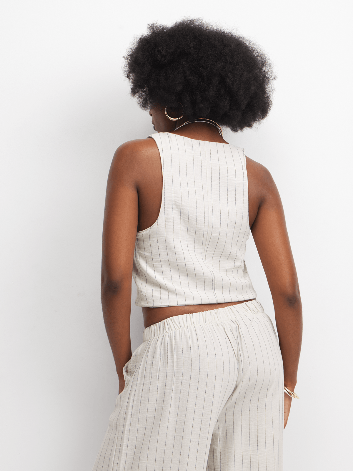 The FIX Women's Stone Co-Ord Waistcoat With Front Ties | Bash