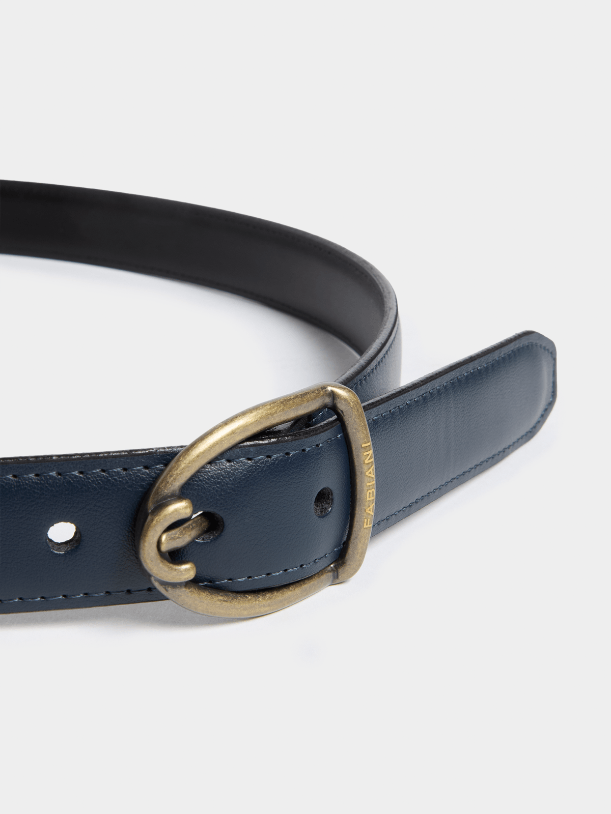 Fabiani Men's Navy Smart Leather Belt - Bash.com