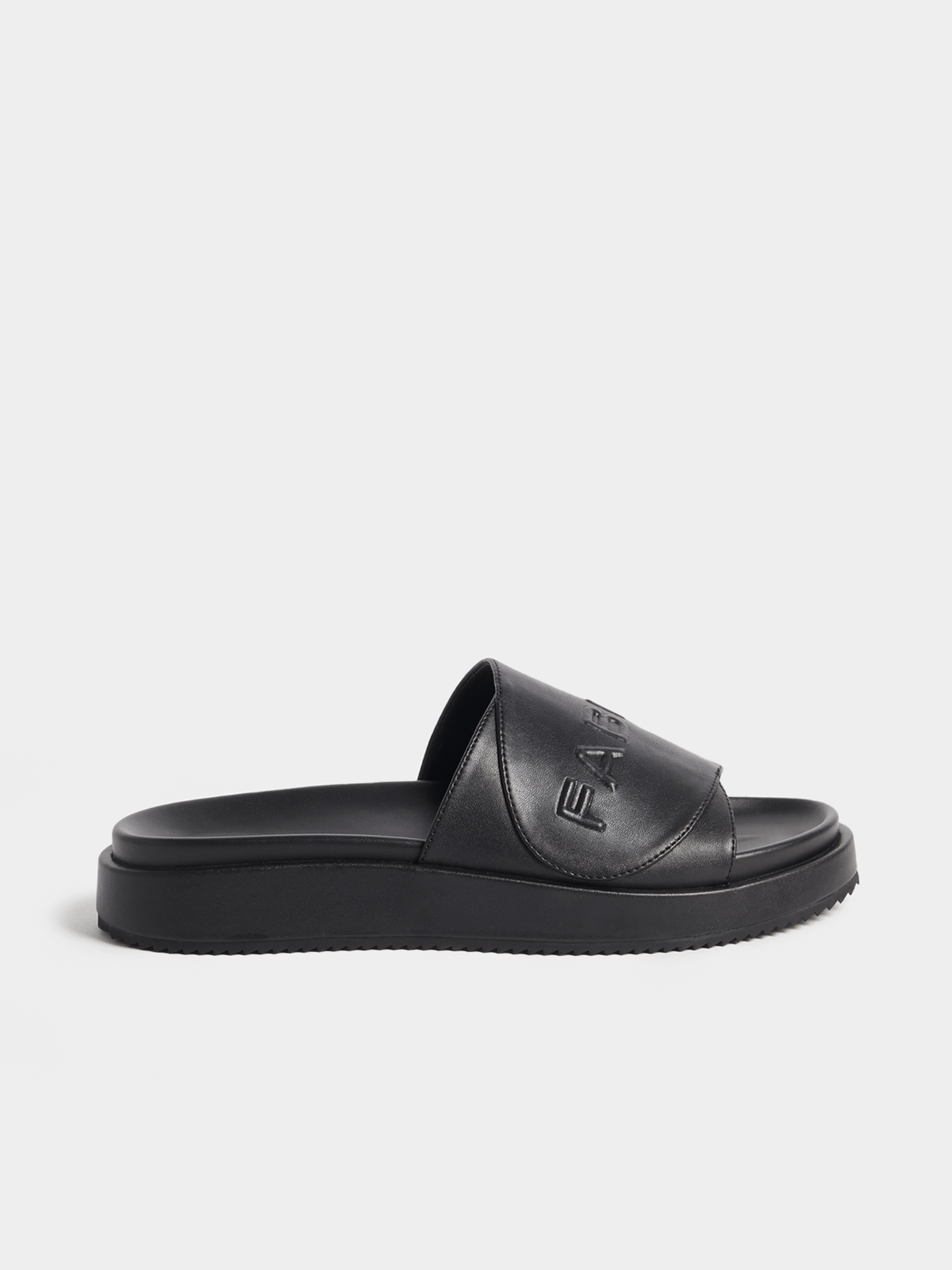 Fabiani Men's Black Tonal Logo Slides | Bash