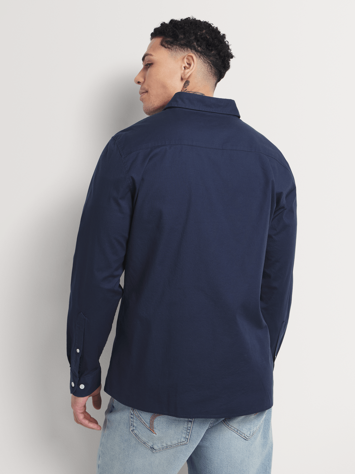 Markham Men's Plain Oxford Navy Shirt | Bash