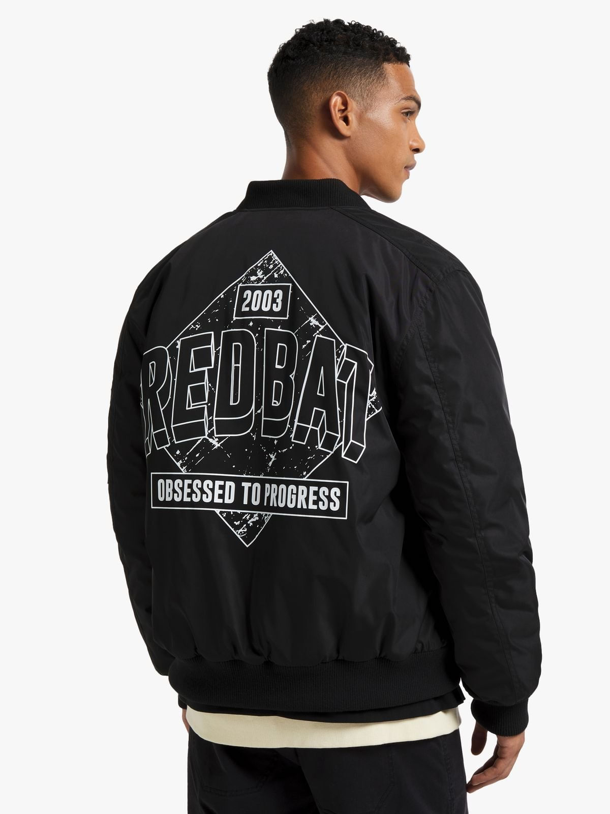 Redbat Men's Black Utility Bomber Jacket | Bash
