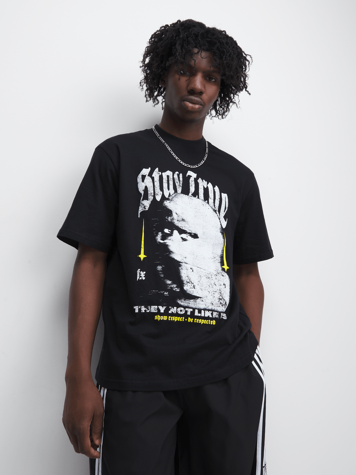 Men's Black Stay True Face Mask Top | Bash