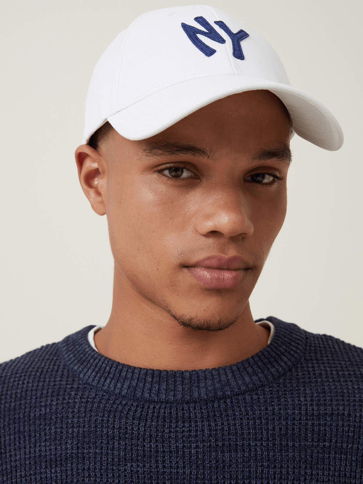 Men's Cotton On White 6 Panel Baseball Cap | Bash