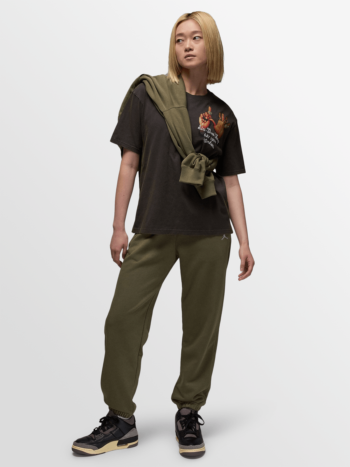 Jordan Women's 6 Ring Graphic Charcoal T-Shirt | Bash