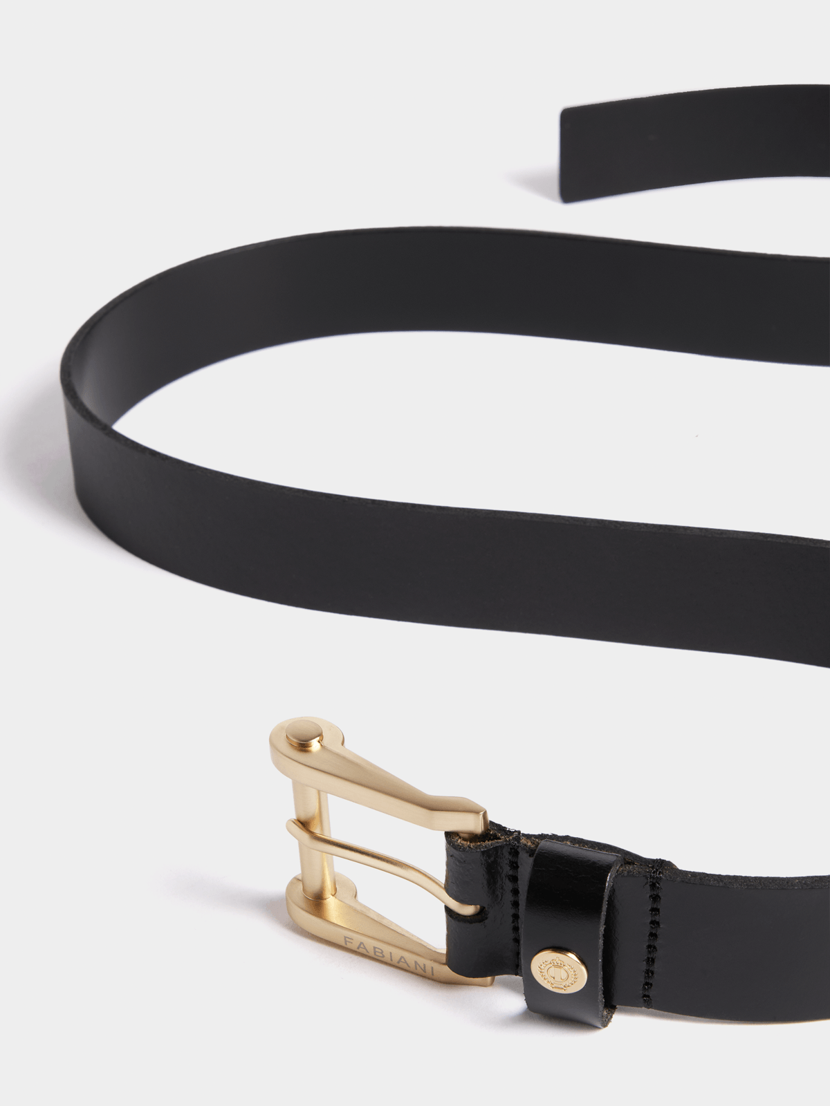 Fabiani Men's Smart Black Leather Belt - Bash.com