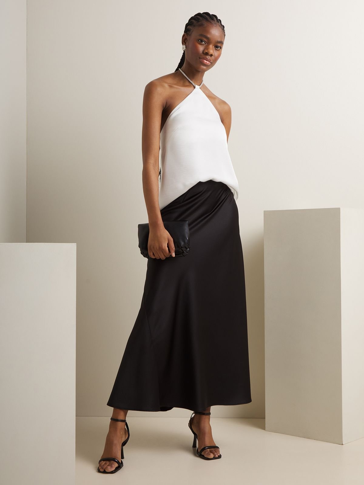 Women's Iconography Diamanté Necklace Satin Cami | Bash