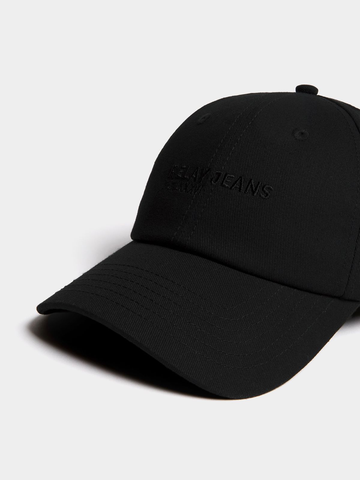Men's Relay Jeans Embroidered Black Peak Cap | Bash