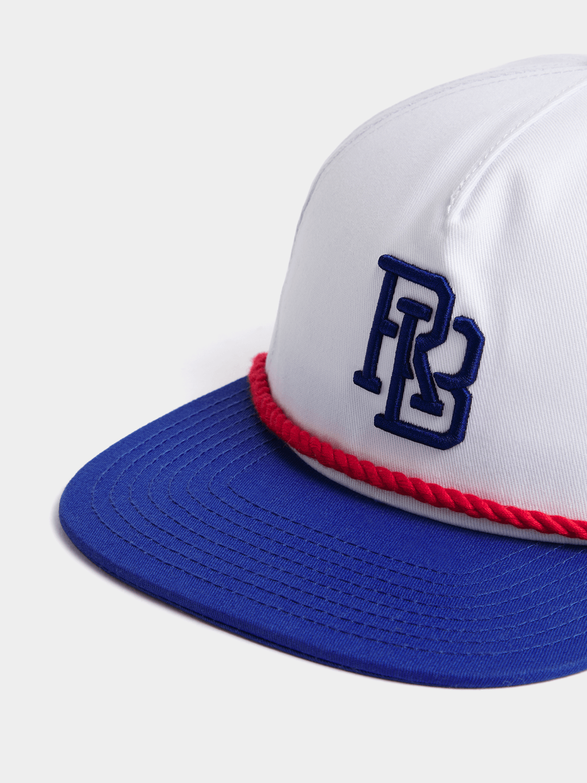 Redbat Unisex Flatbill Peak Corded White/Blue Cap | Bash