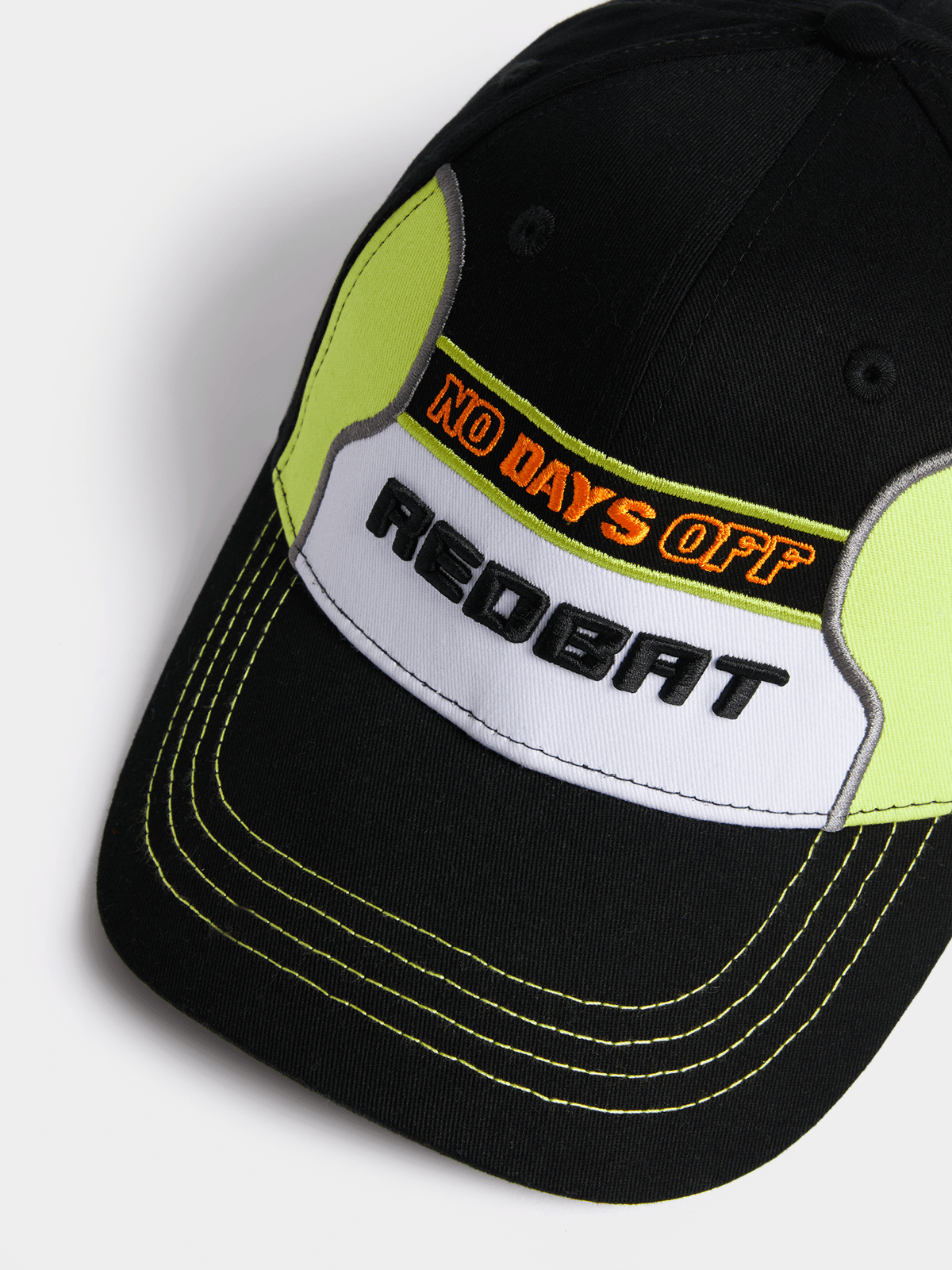 Redbat Unisex Colour Panelled Black/Lime Cap | Bash