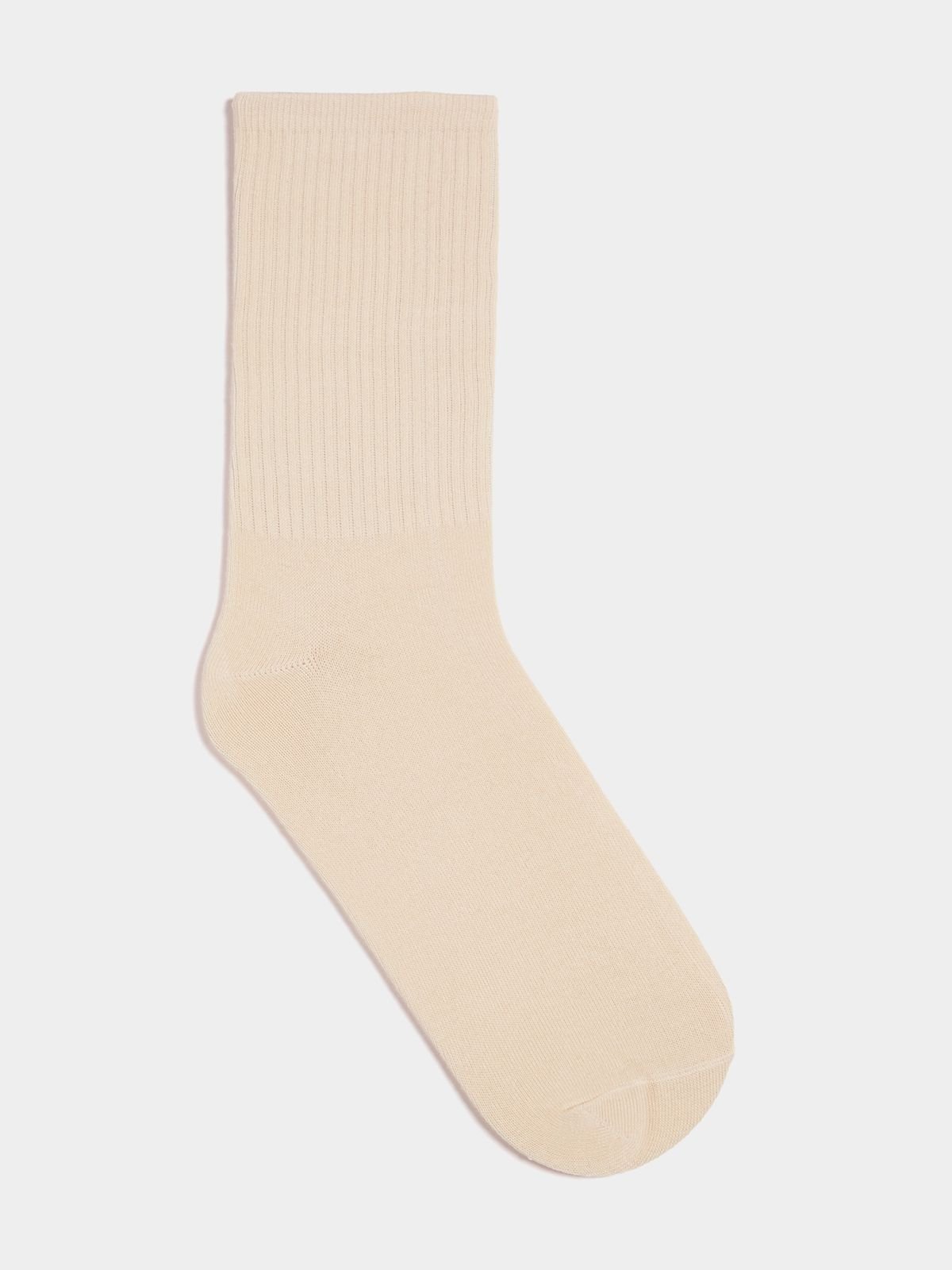 The FIX Unisex Beige Basic Ribbed Socks | Bash