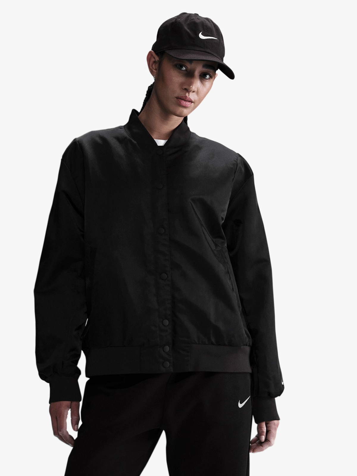 Nike Women's Nsw Destroyer Black Oversized Jacket | Bash