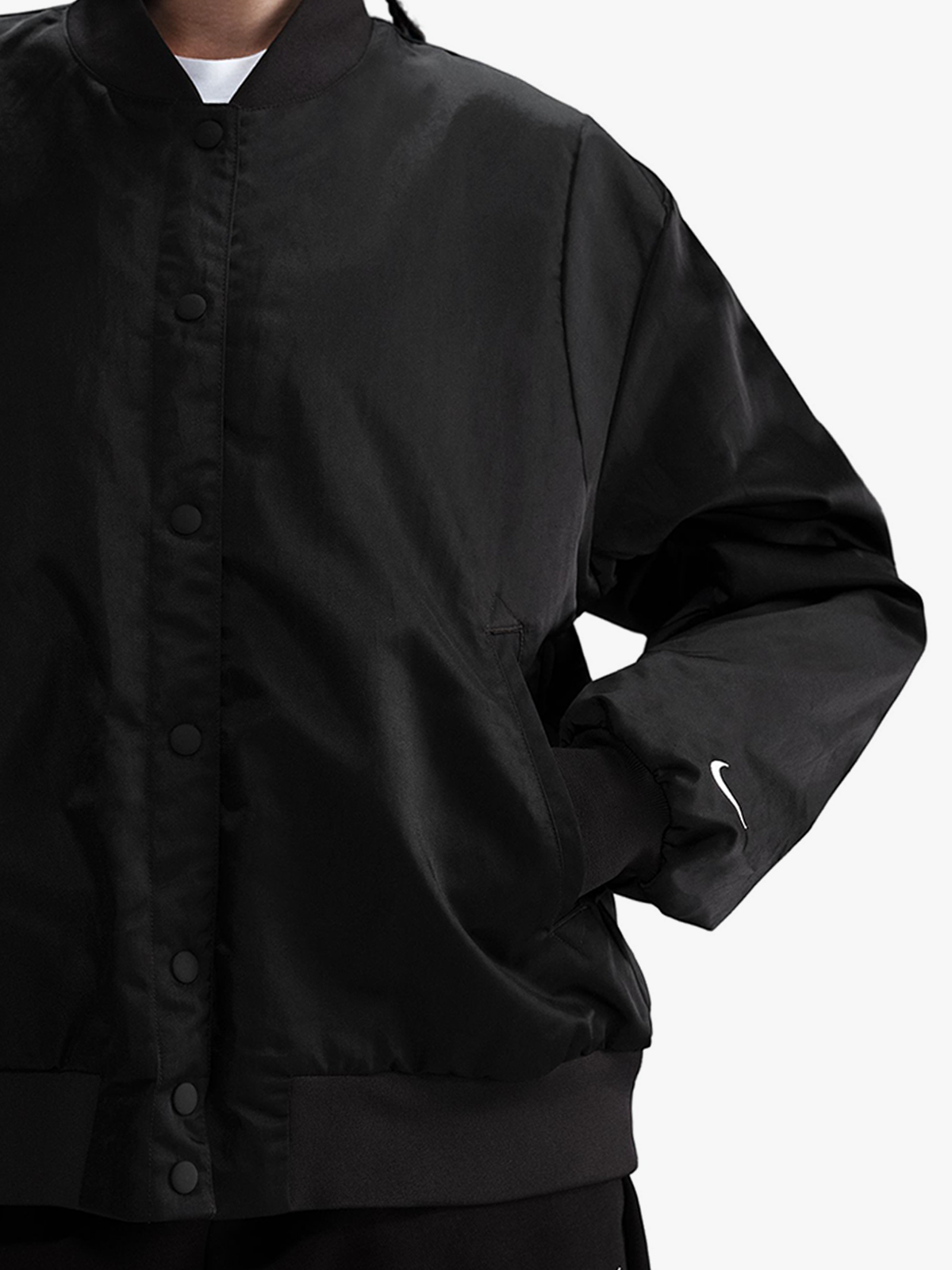 Nike Women's Nsw Destroyer Black Oversized Jacket | Bash