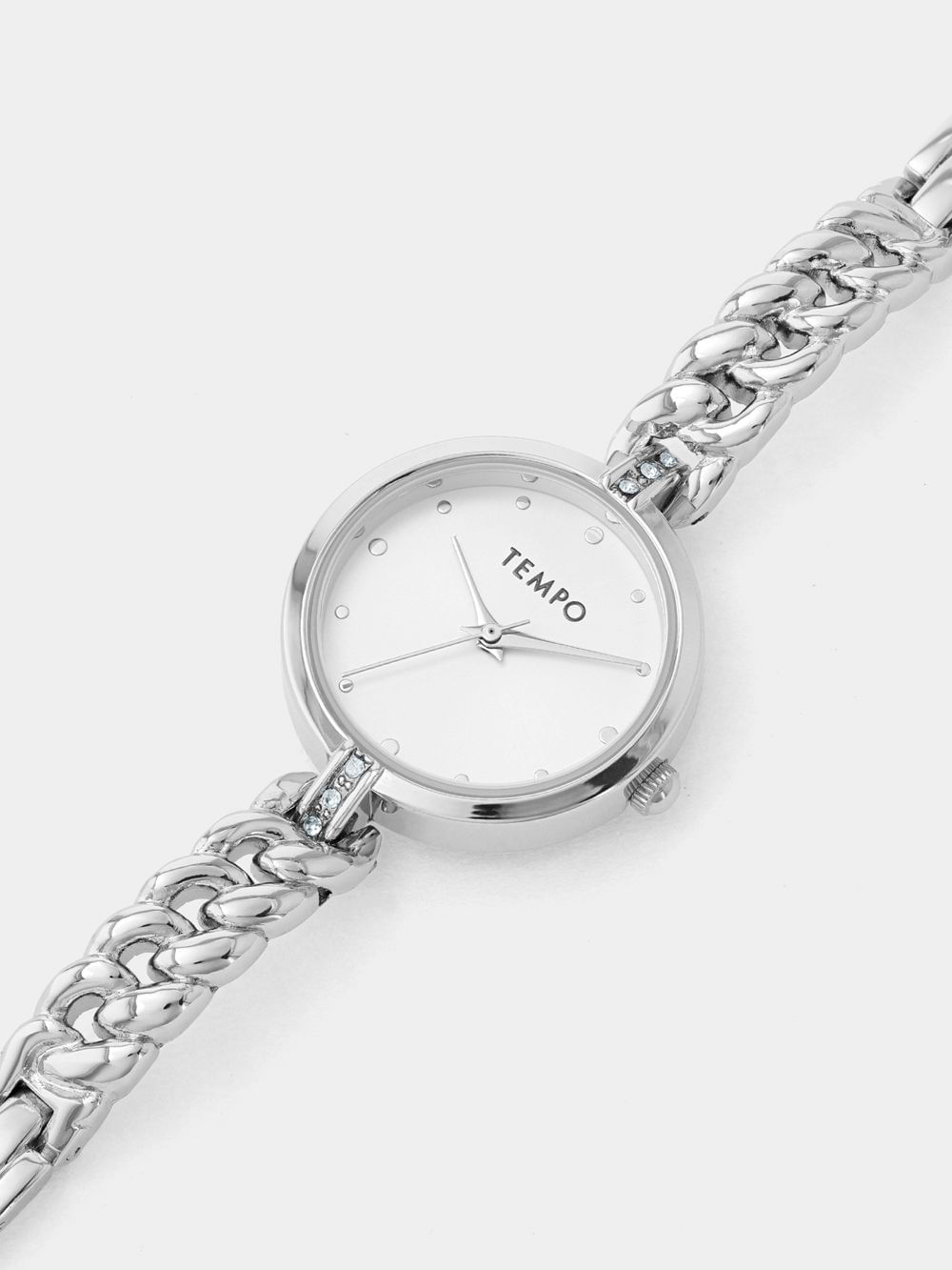 Tempo Women’s Silver Plated Bangle Watch | Bash