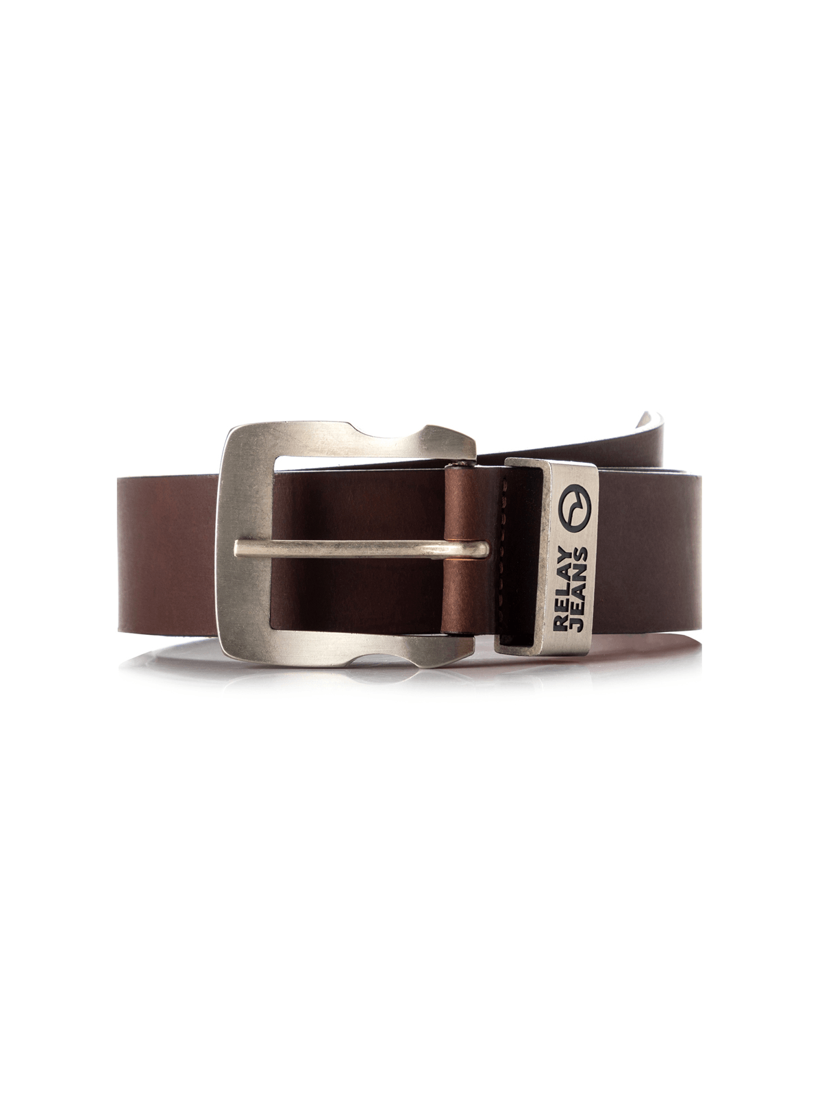 Relay Jeans Men's Premium Leather Brown Buckle Belt | Bash