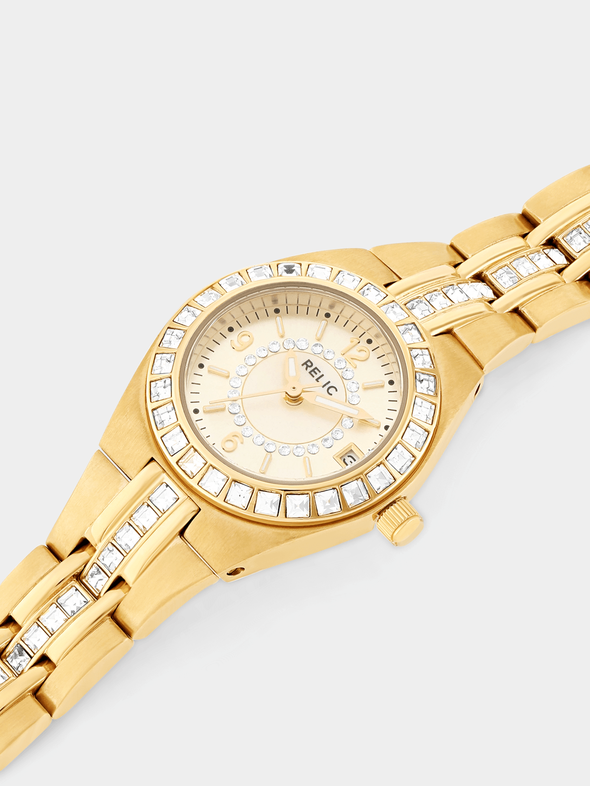 Relic By Fossil Queen's Court Gold Plated Bracelet Watch | Bash