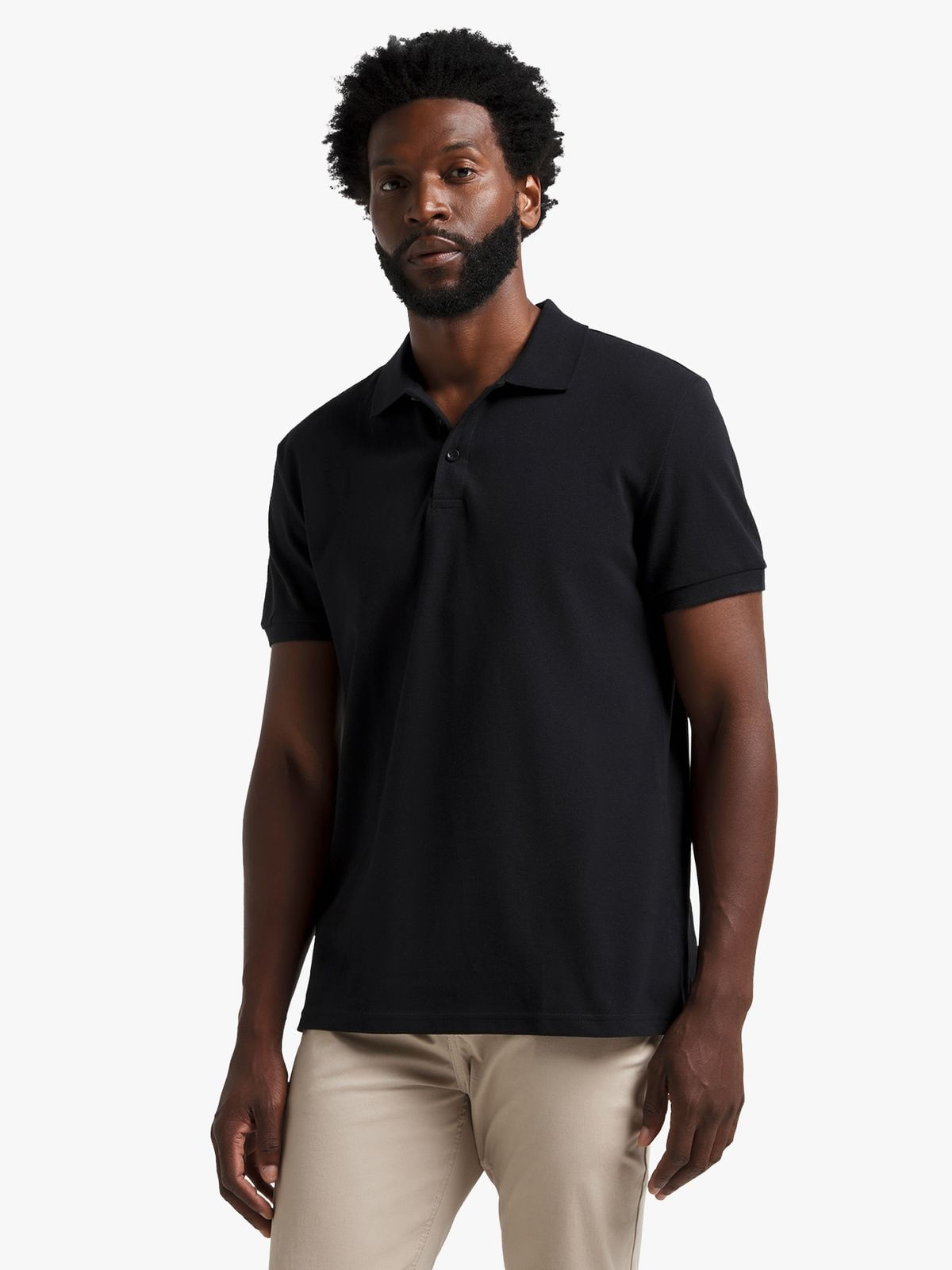 Jet Men's Black Basic Golfer Shirt | Bash