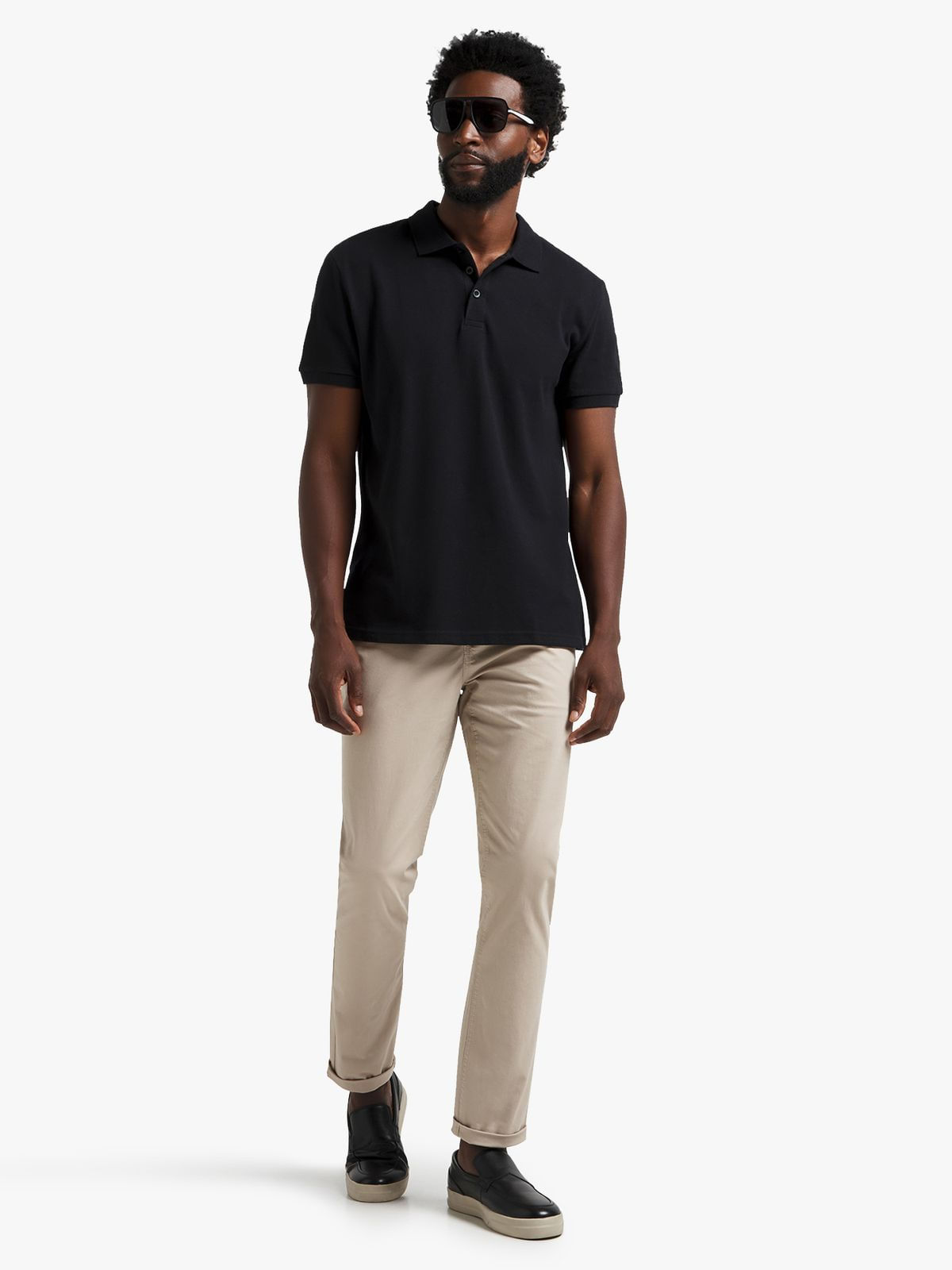 Jet Men's Black Basic Golfer Shirt | Bash