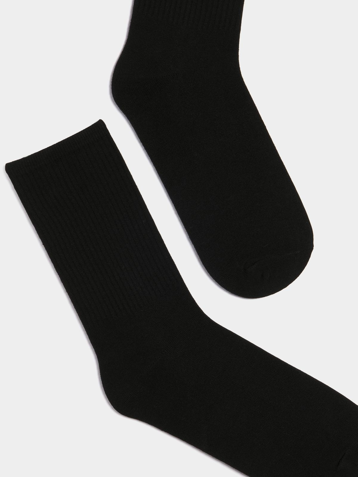 The FIX Unisex Black Basic Ribbed Socks | Bash