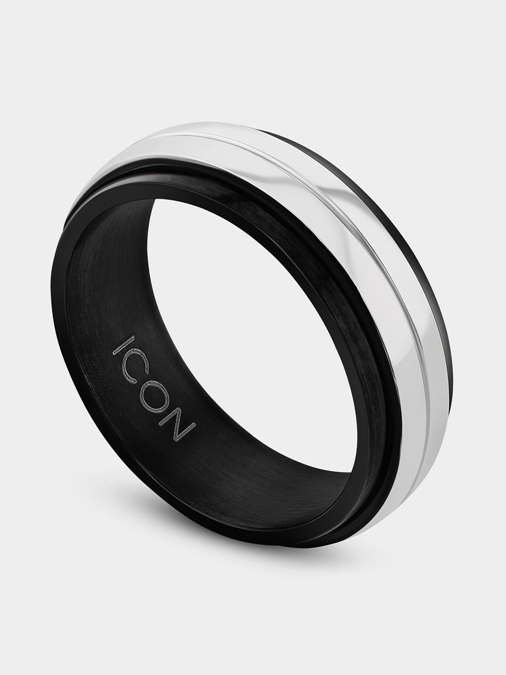 Stainless Steel 2-Tone Spinner Ring | Bash