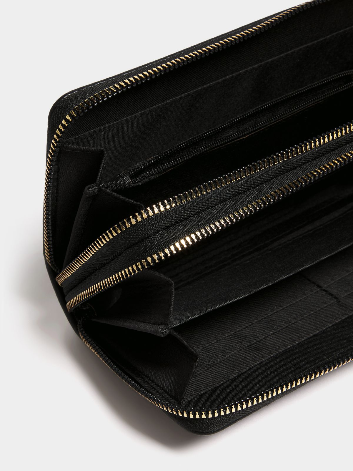 Exact Women's Black Double Zip Around Purse | Bash