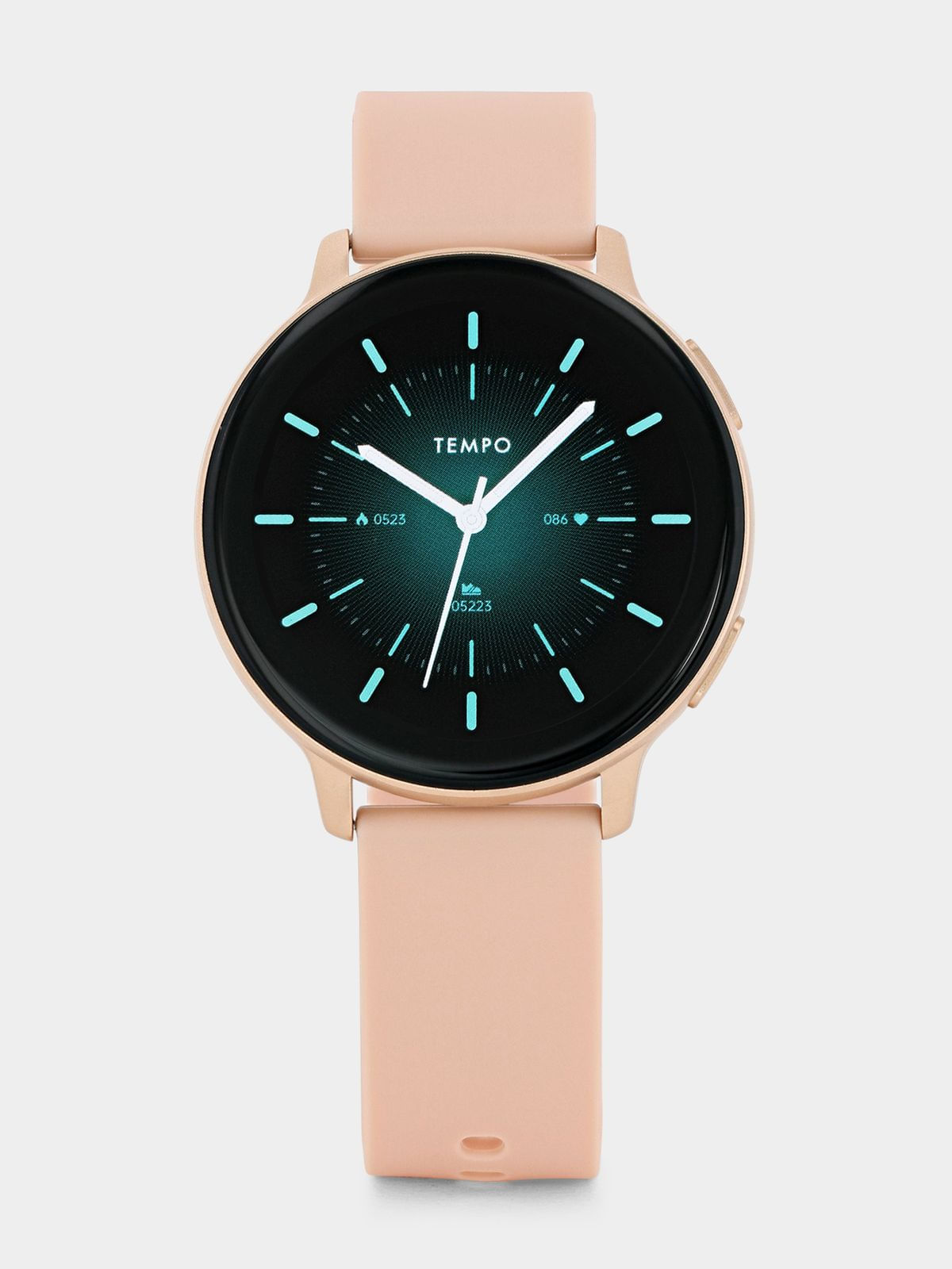 Tempo Pulse 9.0 Rose Plated Tan Silicone Smart Watch | Bash