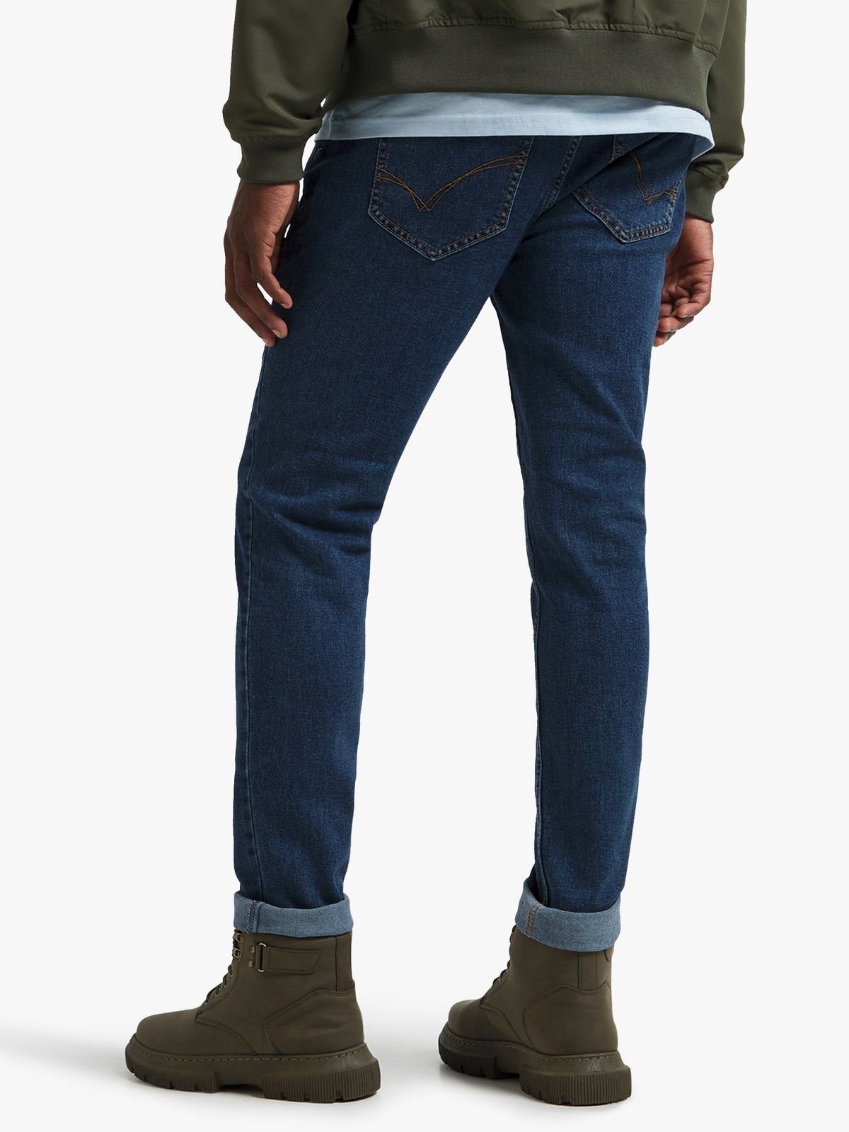 Jet Men's Mid Blue Slim Leg Denim Jeans | Bash