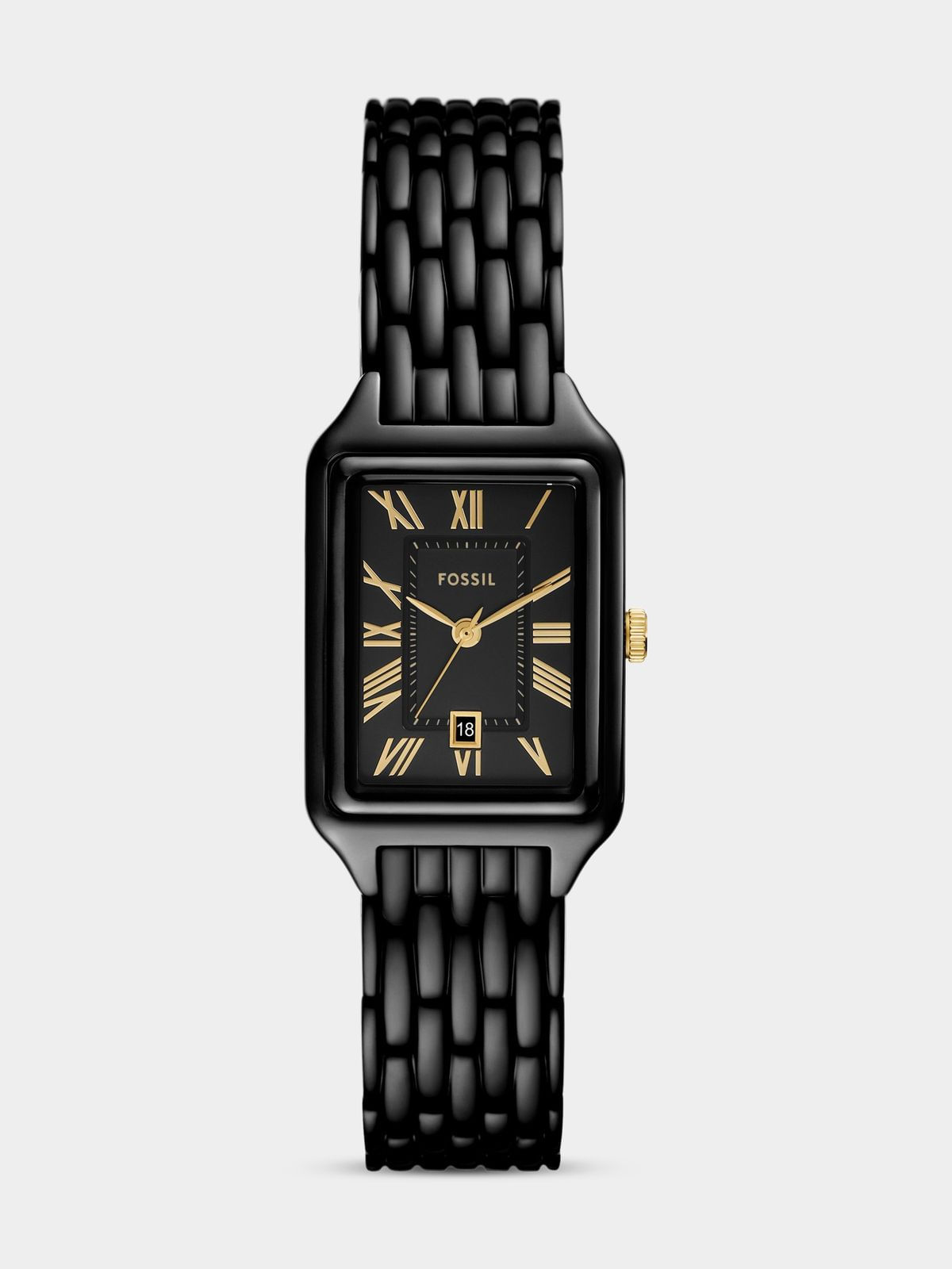 Fossil Raquel Black Plated Stainless Steel Bracelet Watch | Bash