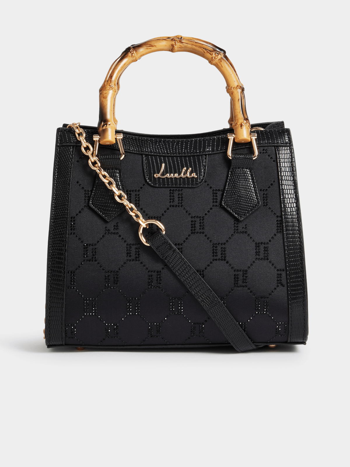 Luella Diamante Design Bamboo Handle Mini Tote | Bash