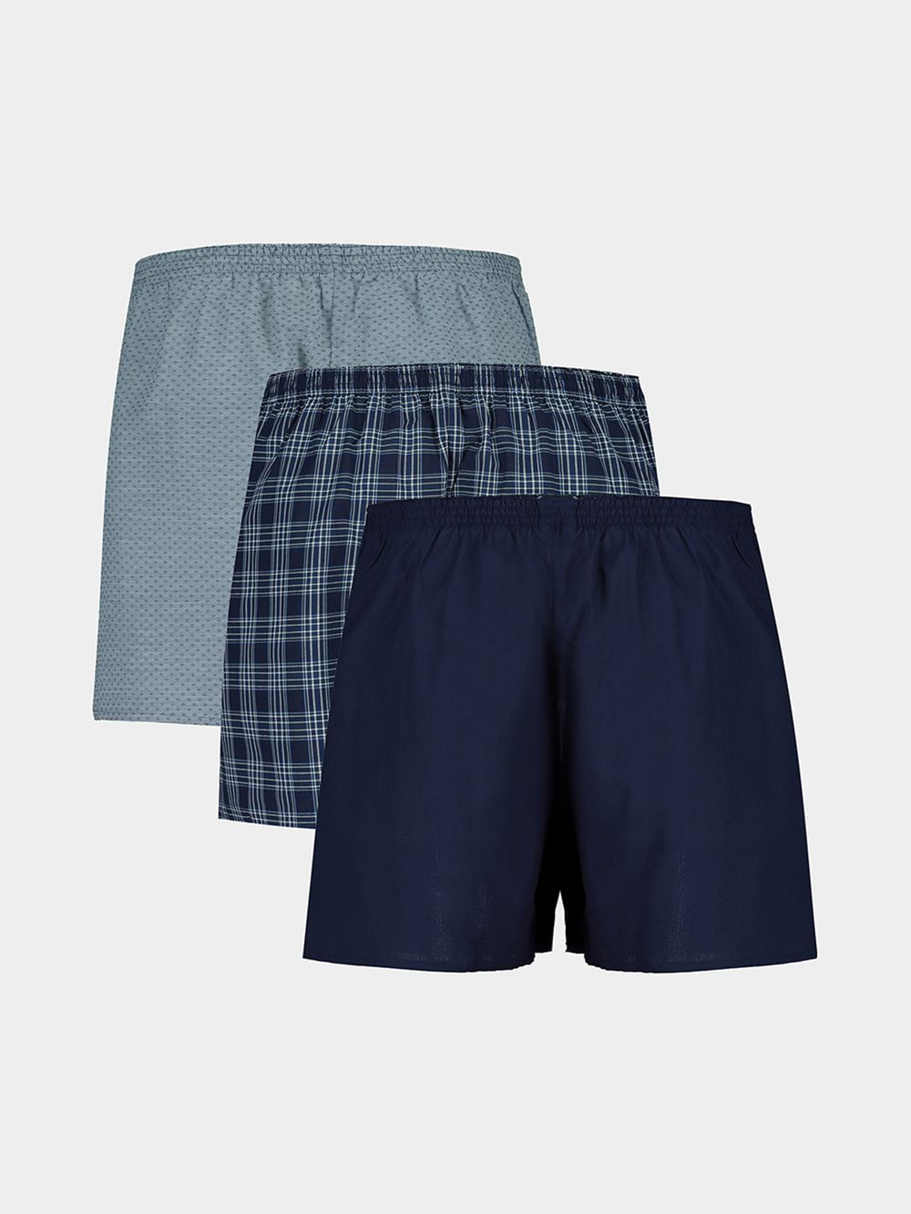 Exact Men's Blue 3-Pack Boxer Shorts | Bash