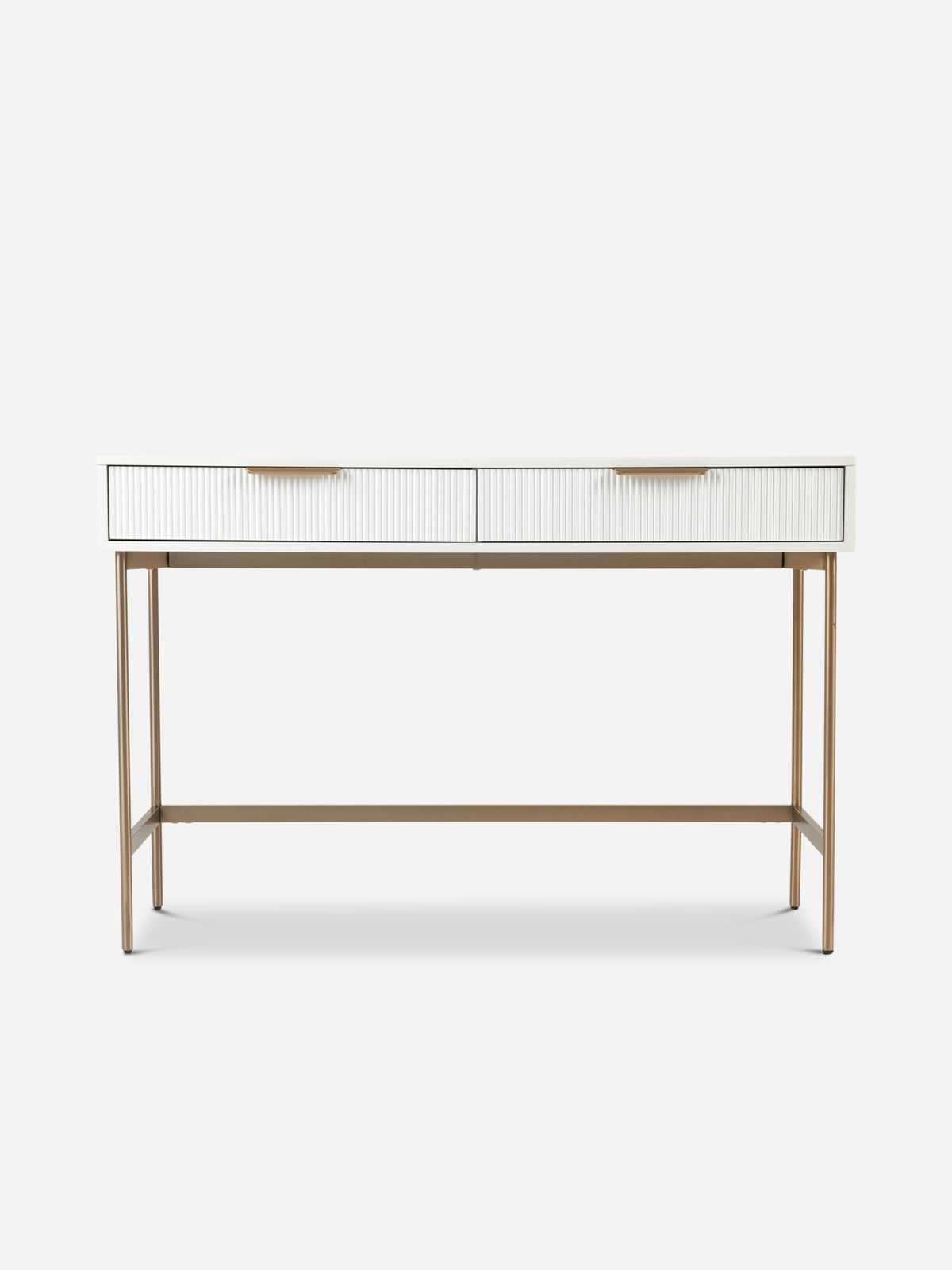 Aura Two Drawer Desk White | Bash