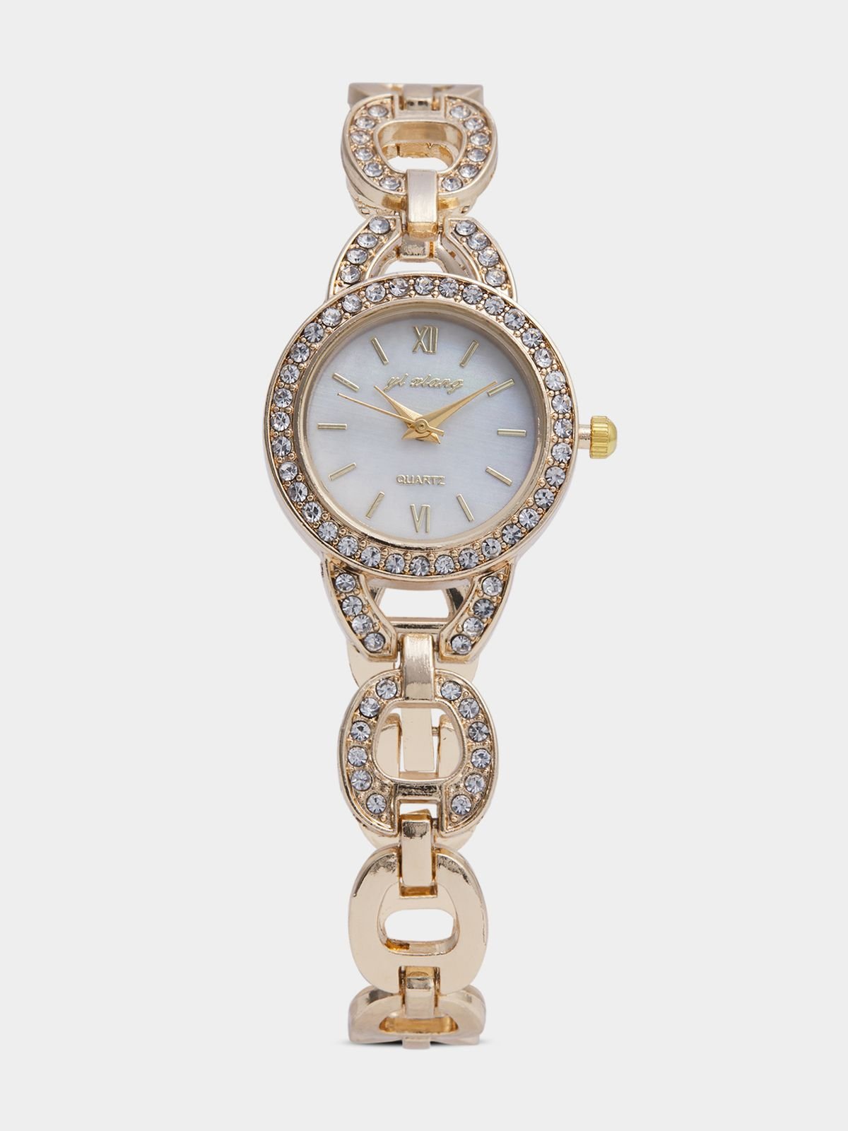 Women's Gold Chain Link Diamante Watch | Bash