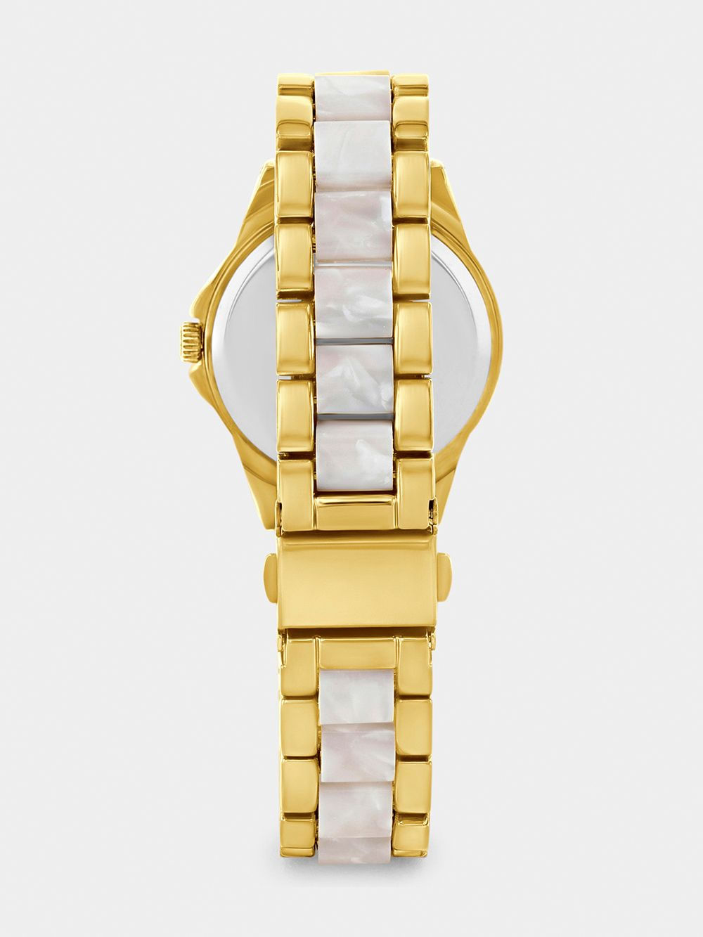 Tempo Ladies Rose Toned Watch With Resin Detail | Bash