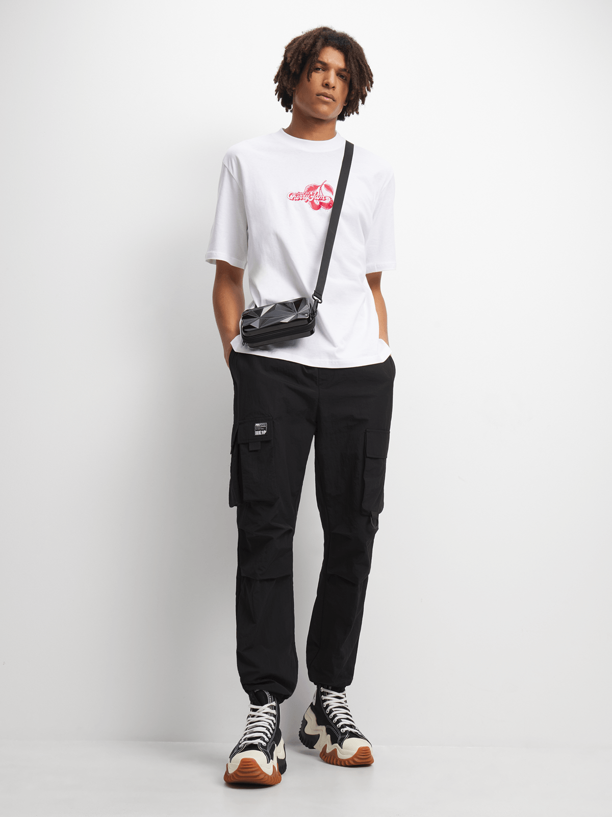 The FIX Men's Black Multi Pocket Cargo Jogger Pants | Bash