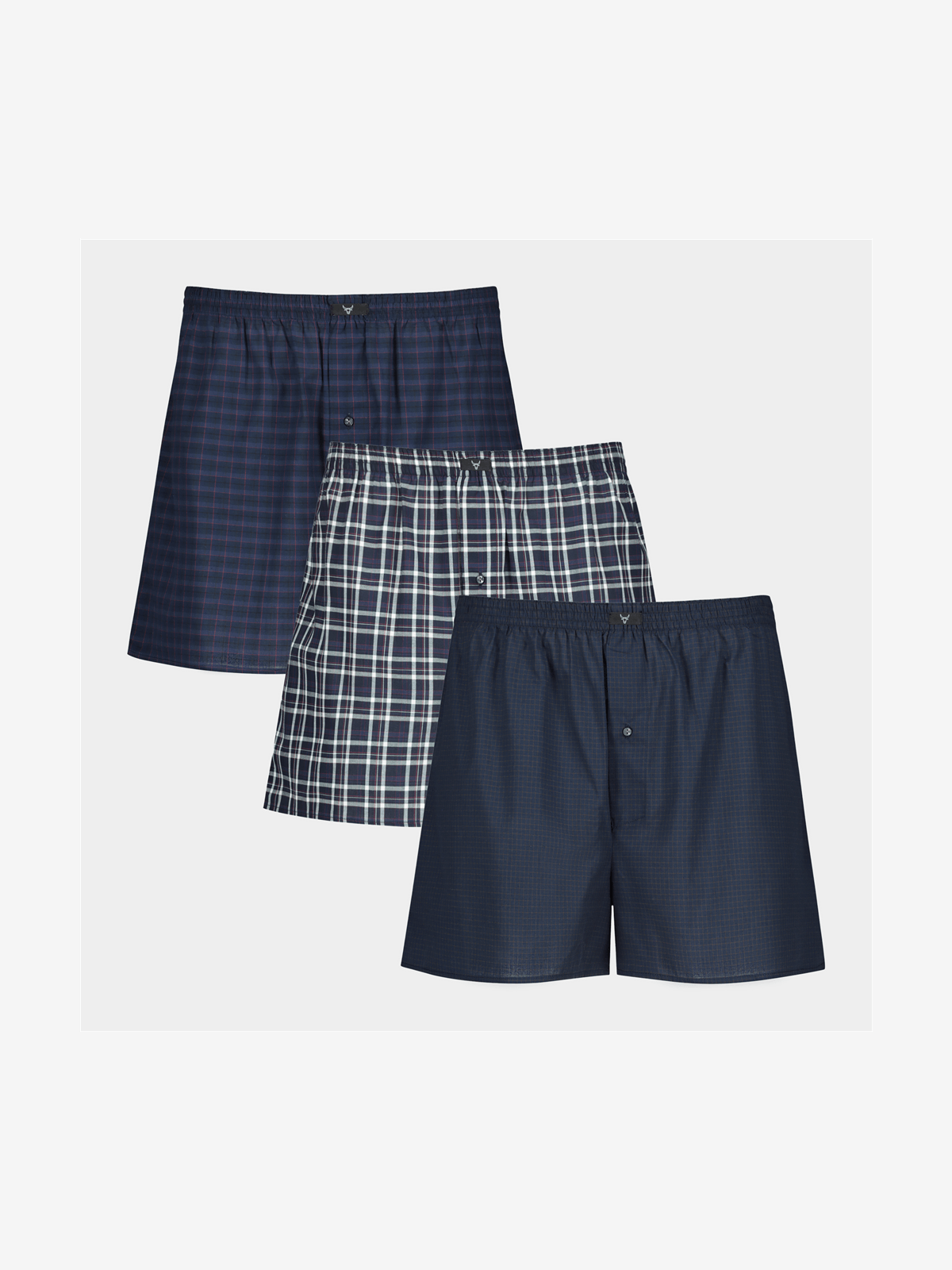 Exact Men's Navy 3-Pack Boxer Shorts | Bash