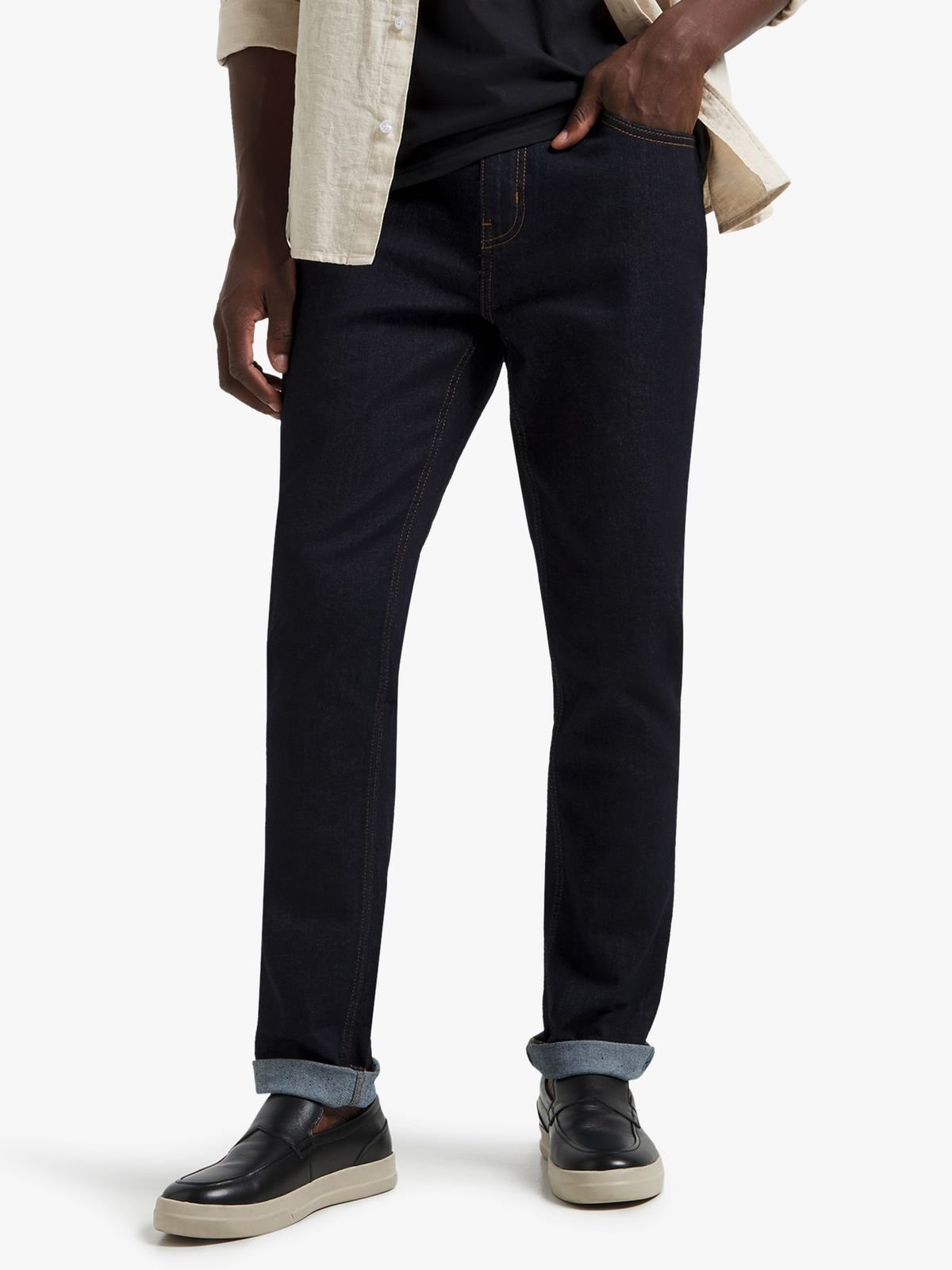 Jet Men's Dark Blue Slim Leg Jeans | Bash