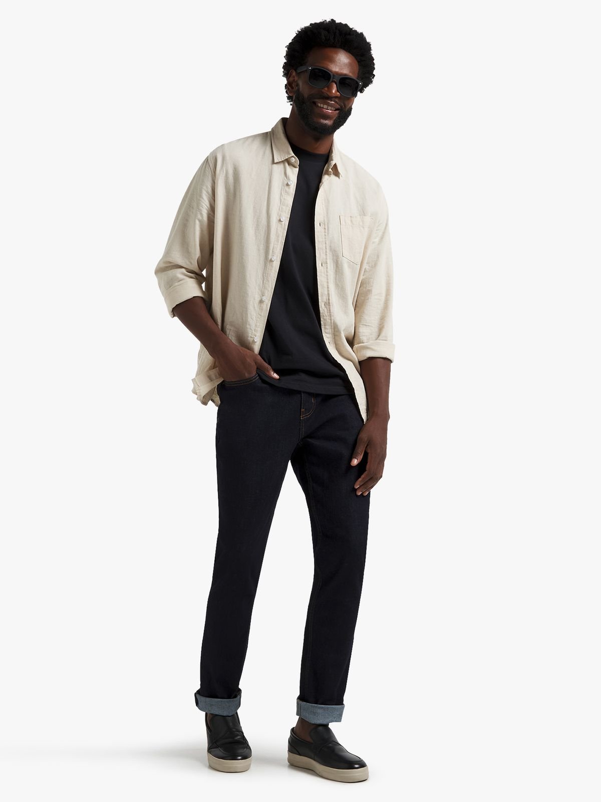 Jet Men's Dark Blue Slim Leg Jeans | Bash