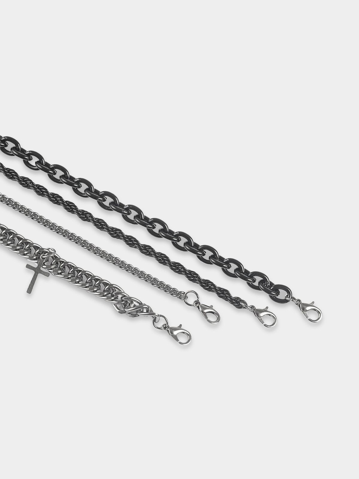 Markham Men's Cross Charm Chain Bracelet Pack | Bash
